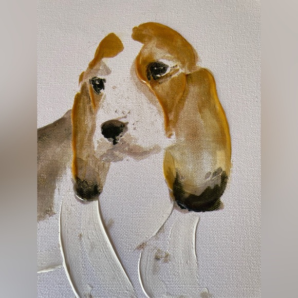 Anna Dusza | Art | Anna Dusza Basset Hound Print Framed Canvas Accented ...